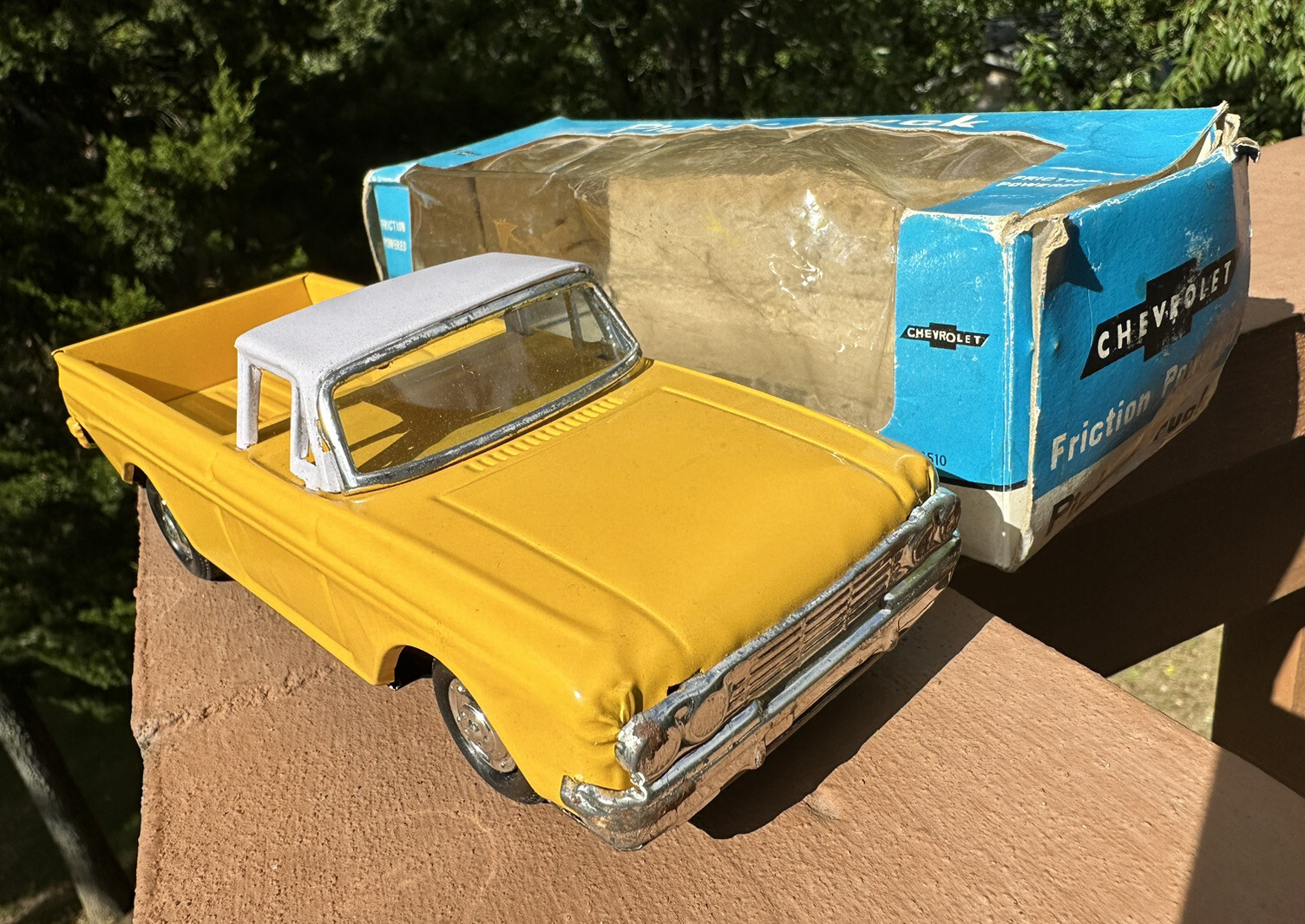 Vtg 1966 Chevrolet El Camino Pickup Truck Tin Toy Japan Friction PROMO ...