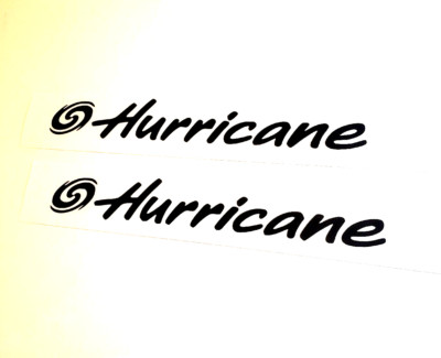 Hurricane Boat Decals Stickers 29” (2) Gloss Black Fast USA | eBay