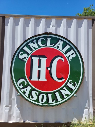 6' SINCLAIR porcelain sign vintage double sided with original ring. | eBay