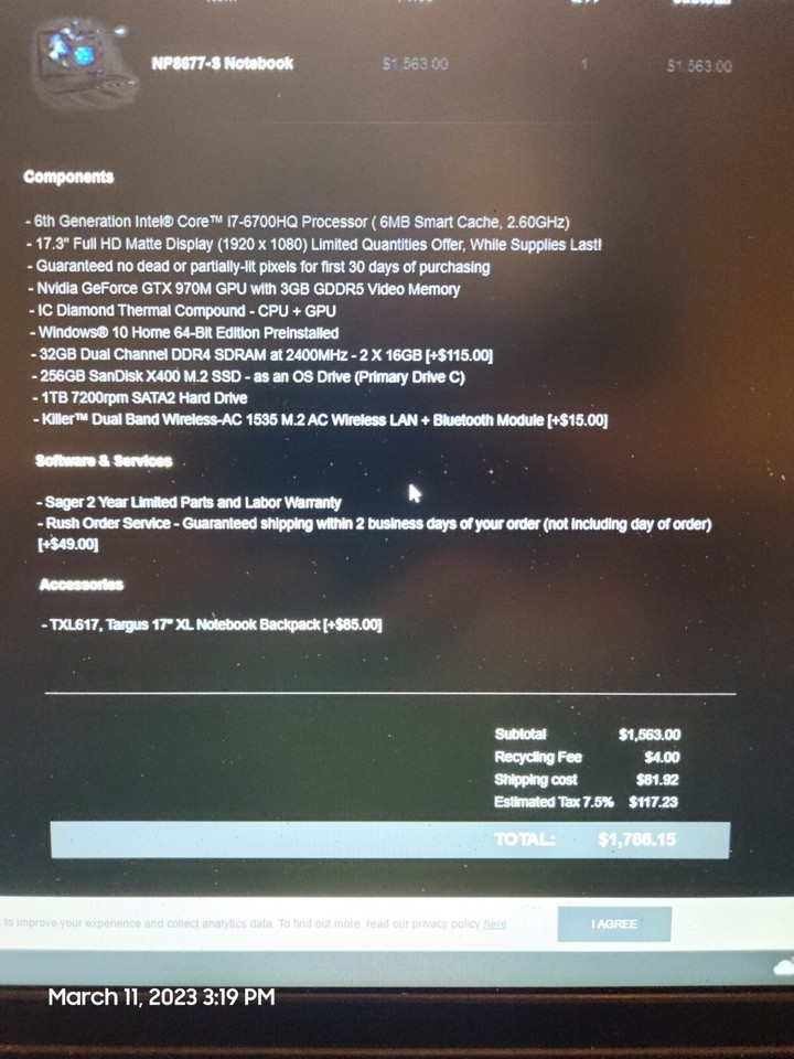 Sager Gaming Laptop | eBay