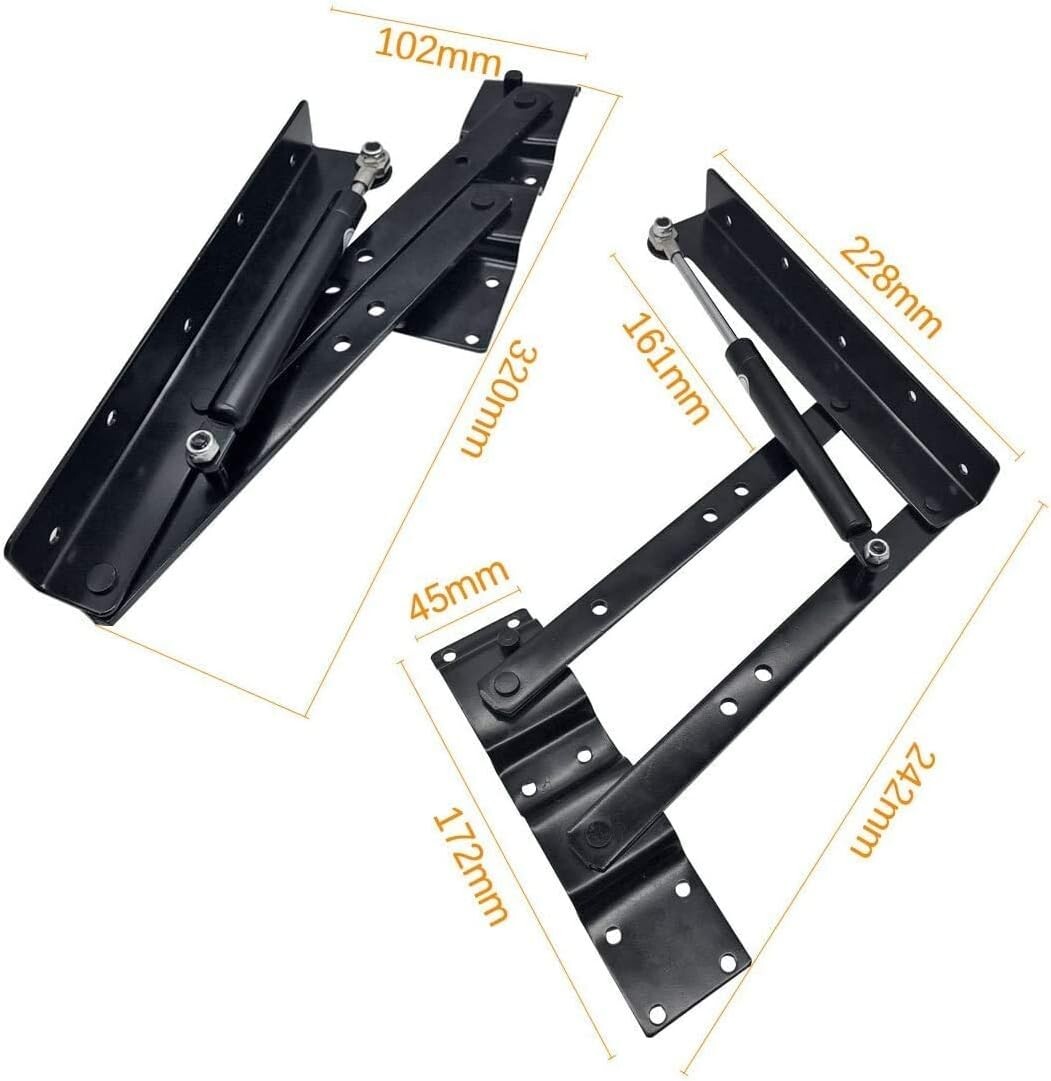 2pcs+Folding+Lift+up+Top+Coffee+Table+Lifting+Frame+Desk+Mechanism ...