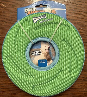 Chuckit! ZIP FLIGHT AMPHIBIOUS FLYING RING Floats Dog Fetch Toy MEDIUM ...