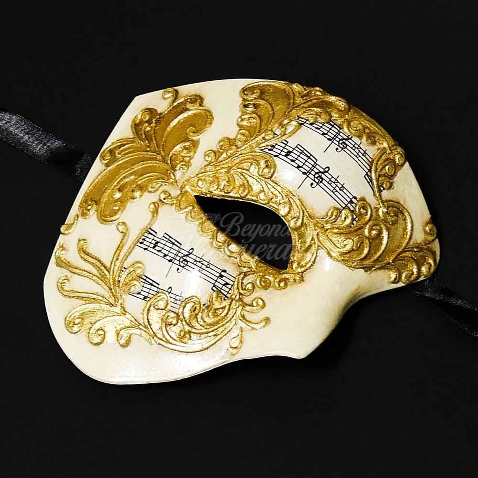 Phantom of the Opera Venetian Masquerade Mask for Men M2601 [Gold] | eBay
