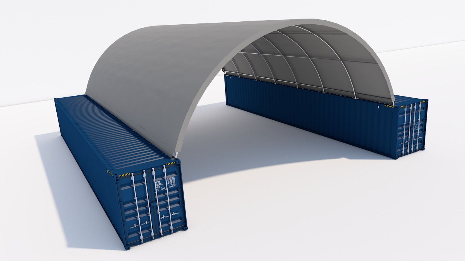 40W-60L-15H (ft) Shipping Container Roof Quonset Hut Shed Hoop Building ...