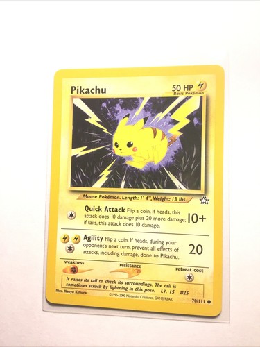PIKACHU - 70/111 - Neo Genesis - Pokemon Card - LP | eBay