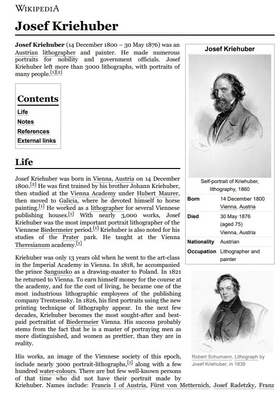 Josef Kriehuber (1800-1876) "Princess Colloredo-Mannsfeld", Lithograph ...