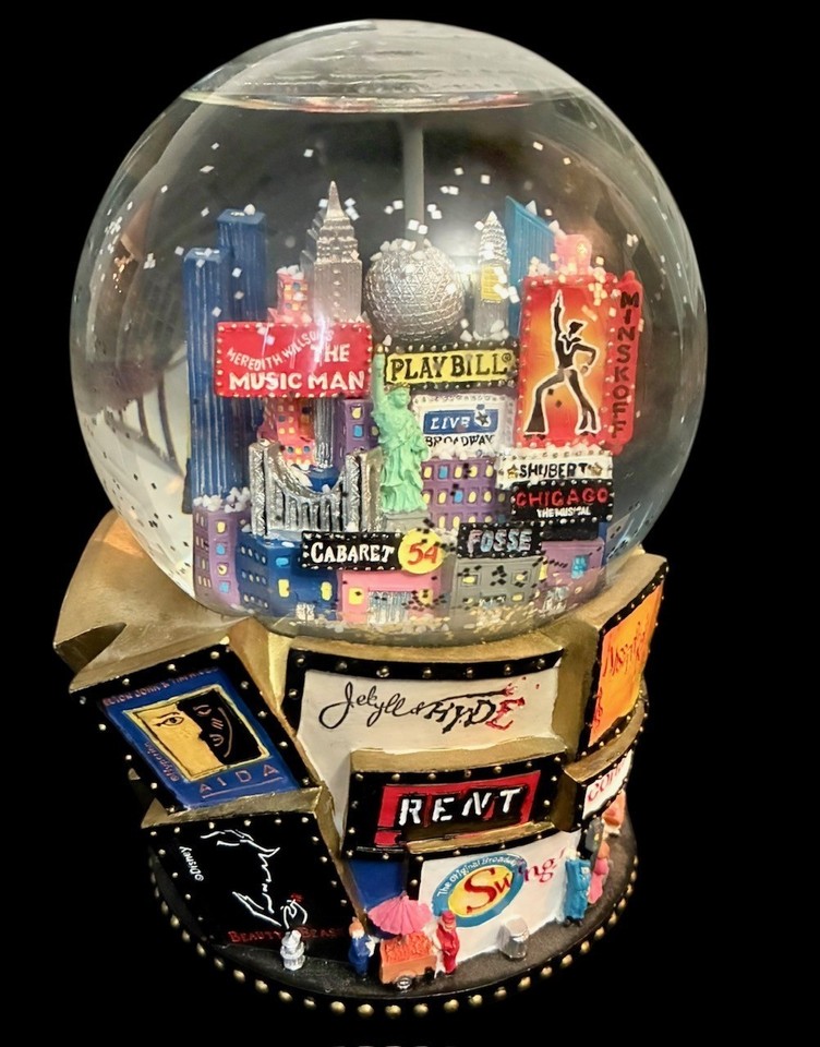 Broadway 2001 AMC Times Square musical SNOWGLOBE Let it Snow VIDEO | eBay