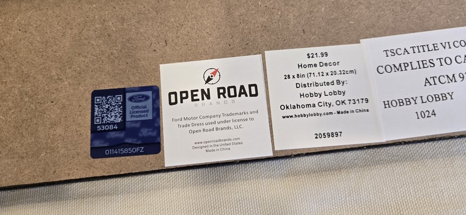 Ford Mustang Legendary Horsepower Wall Art, Garagel Art | eBay UK