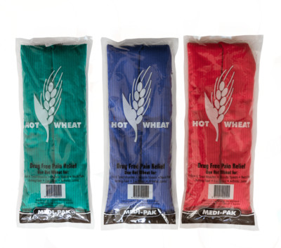 * 3 x Medi-Pak Microwavable Hot Heat Wheat Pack Long - Colour Will Vary ...
