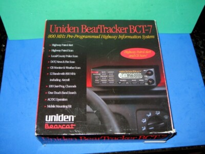 Uniden Bearcat BCT-7 Bear Tracker 800 Police Fire Scanner 100 Channel ...
