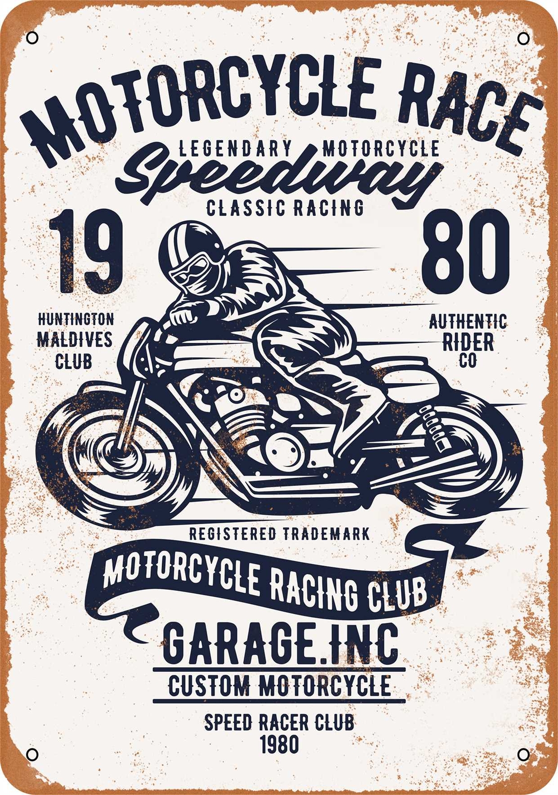 METAL SIGN - Motorcycles Race Speedway -- Vintage Look | eBay