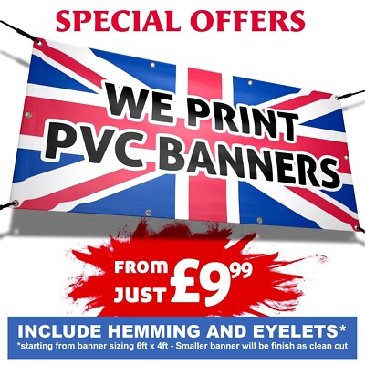 PVC BANNER Outdoor Vinyl Banner Advertising Sign Display Printed Heavy ...