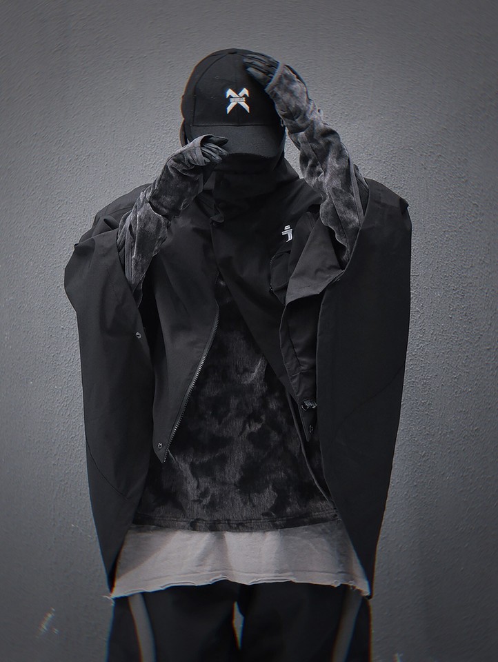 Niepce Unisex I-Tech Poncho Japanese Techwear Hooded Cape Jacket | eBay