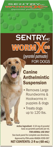 Sentry Pet Care HC Wormx DS (Pyrantel Pamoate) Canine Anthelmintic ...
