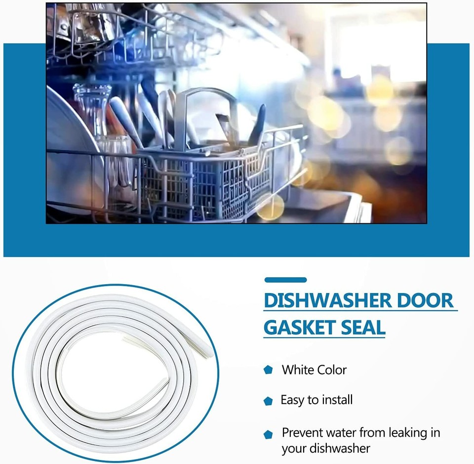 WD08X10057 Dishwasher Door Gasket Seal With WD8X227 & WD8X228 Kit for ...