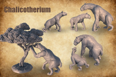 Prehistoric Chalicotherium, DnD Fantasy Wargames Prehistoric Animal ...