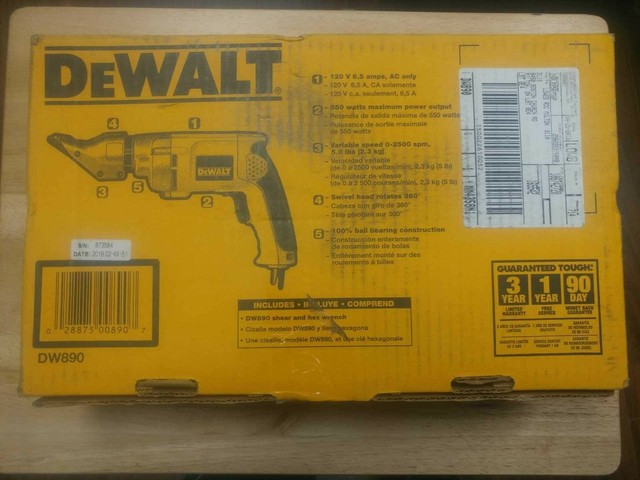 DEWALT DW890 18 Gauge Swivel Head Shear for sale online | eBay