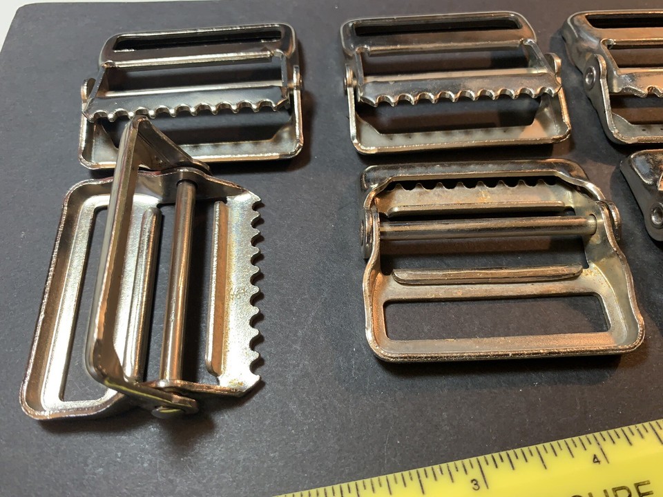 2" Web Strap *PIVOTING RELEASE BUCKLE* Heavy Duty Metal with Teeth Six ...