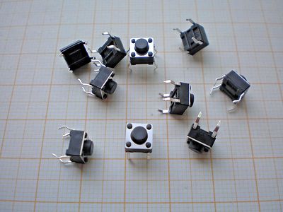 S31- 10 Stk Mini-Taster Kurzhubtaster Mikrotaster Eingabetaster 6x6x5mm ...