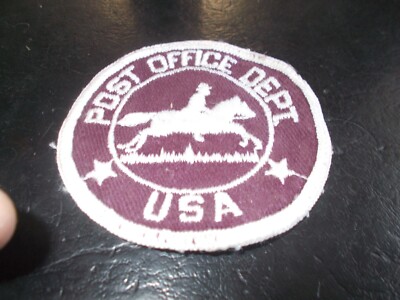 Used 3" Cloth Patch Post Office Dept USA, Purple background. | eBay