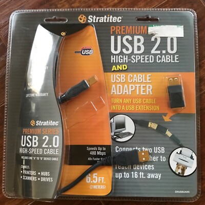 USB 2.0 HIGH SPEED CABLE AND USB CABLE ADAPTER STRATITEC PREMIUM SERIES ...