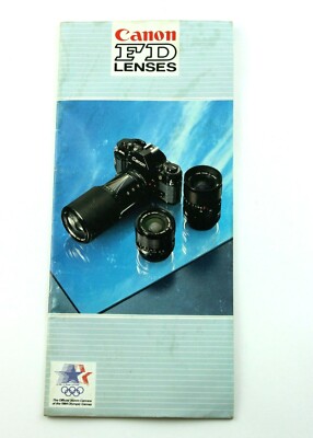 Canon FD Lens Catalog 1984 Genuine Original - Brochure Booklet | eBay