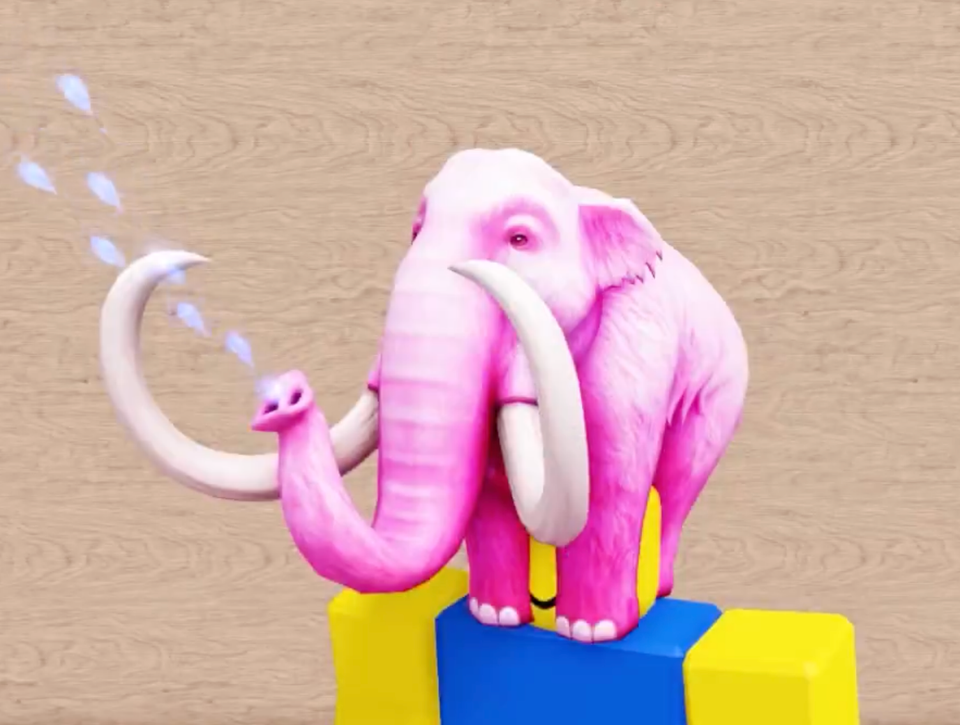 Pre-Oder | ROBLOX Ultra Pink Woolly Mammoth | 7-11 | CODE SENT Includes ...