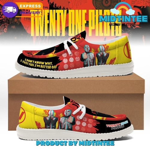 Twenty One Pilots The Clancy Tour Breach 2025 Loafer Shoes Hey Dude ...