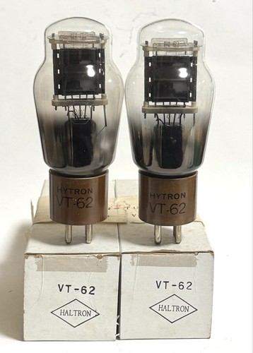 VT-62 Haltron Matched Pair Tested Vacuum Tubes Used Vintage Audiophile ...
