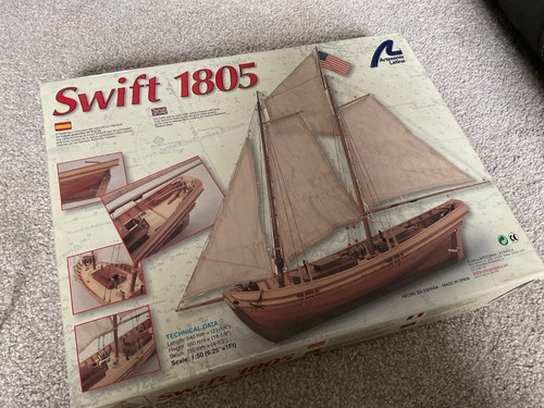 wooden model boat kit, Swift 1805. | eBay UK