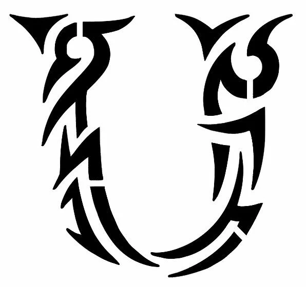 Letter U Tattoo Designs