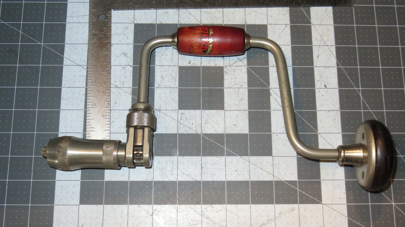 Vintage Dunlap 10F Woodworking Hand Brace Drill Reversible | eBay
