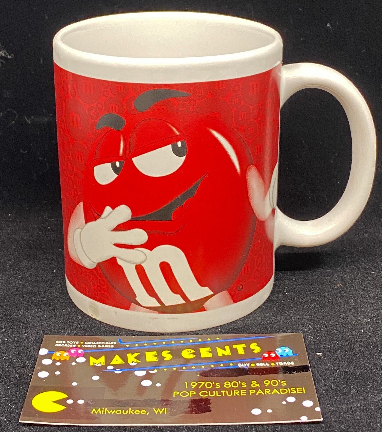 Lot Of 2 - Official Mars M&M’S Red & Yellow Ceramic Coffee Mug Cups ...