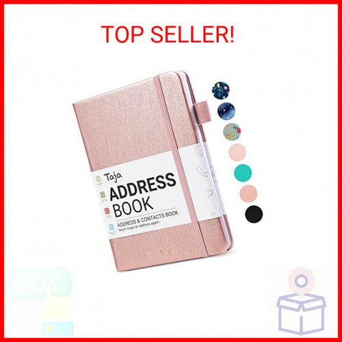 Taja Address Book with Alphabetical Tabs,Hardcover Address Book Large ...