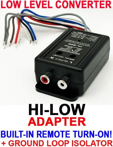 Hi Low RCA Line Output Converter +Built-in Remote Turn-On +Ground Loop ...