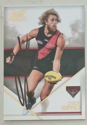 ESSENDON BOMBERS - DYSON HEPPELL SIGNED AFL SELECT FOOTY LEGACY COMMON ...