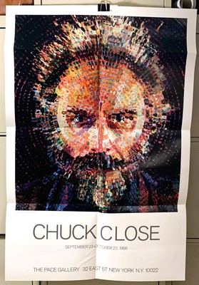 CHUCK CLOSE radiant portrait of Lucas Samaras, LG 1988 Pace Gallery show poster | eBay