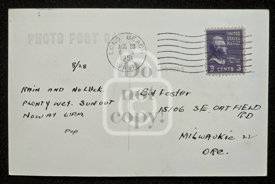 Scarce RPPC Aerial View of Ilwaco, Washington. C. 1940's Pacific County ...