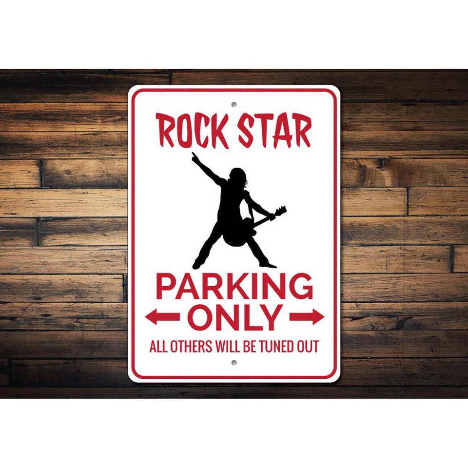 Rock Star Parking Sign, Rock Star Aluminum Metal Sign | eBay