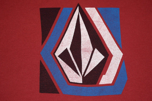 Vintage T-Shirt Size S 90s Volcom Brick Red LS Thermal Volcom Stone ...
