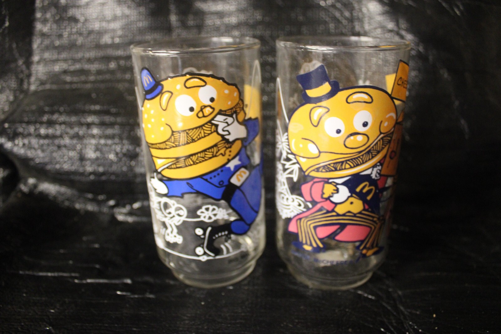 2 1977 McDonald Action Series Glasses, Mayor McCheese and Big Mac ...