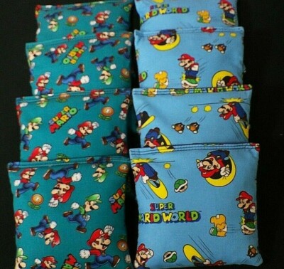 Super Mario & Luigi Nintendo Set of 8 ACA Regulation Cornhole Bags ...