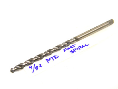 USED PTD USA PRECISION 9/32" STRAIGHT SHANK FAST SPIRAL TWIST DRILL ...