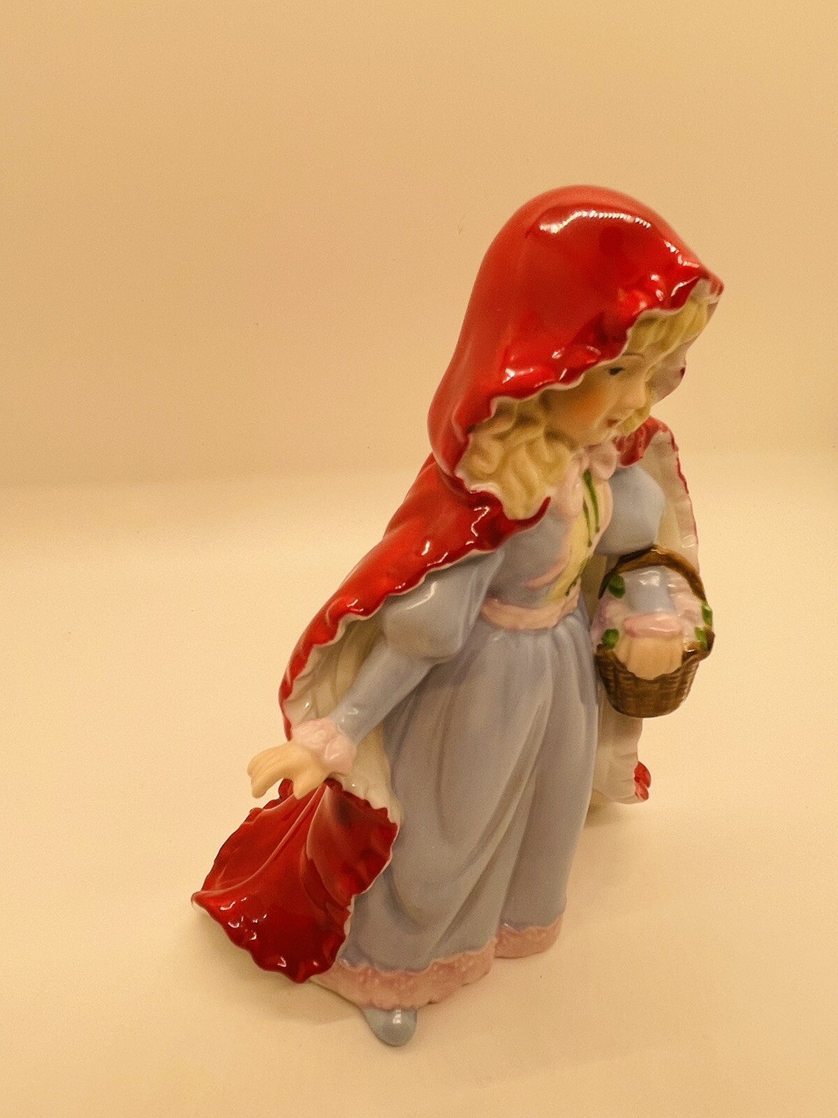 vintage porcelain little red riding hood figure by cosmos gifts 1999 ...