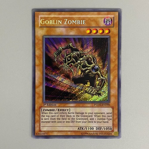 GOBLIN ZOMBIE YU-GI-OH CARD YUGIOH TRADING CARD GAME 1ST EDITION 1996 ...