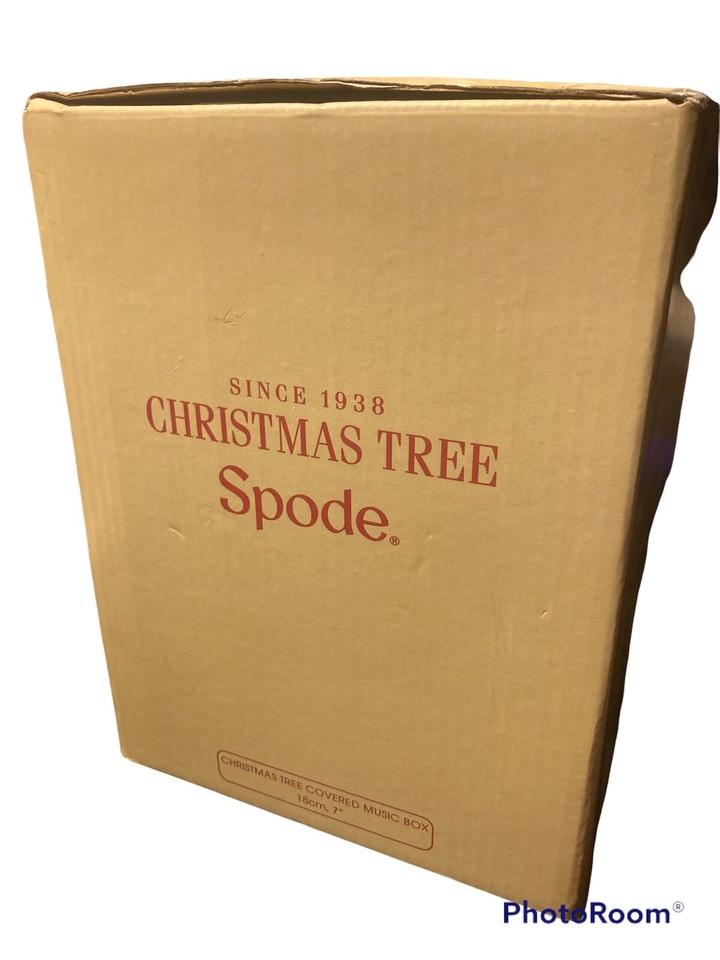 SPODE CHRISTMAS TREE COVERED MUSIC BOX No music Ceramic | eBay