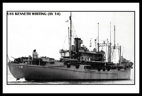 Postcard USS Kenneth Whiting AV-14 | eBay
