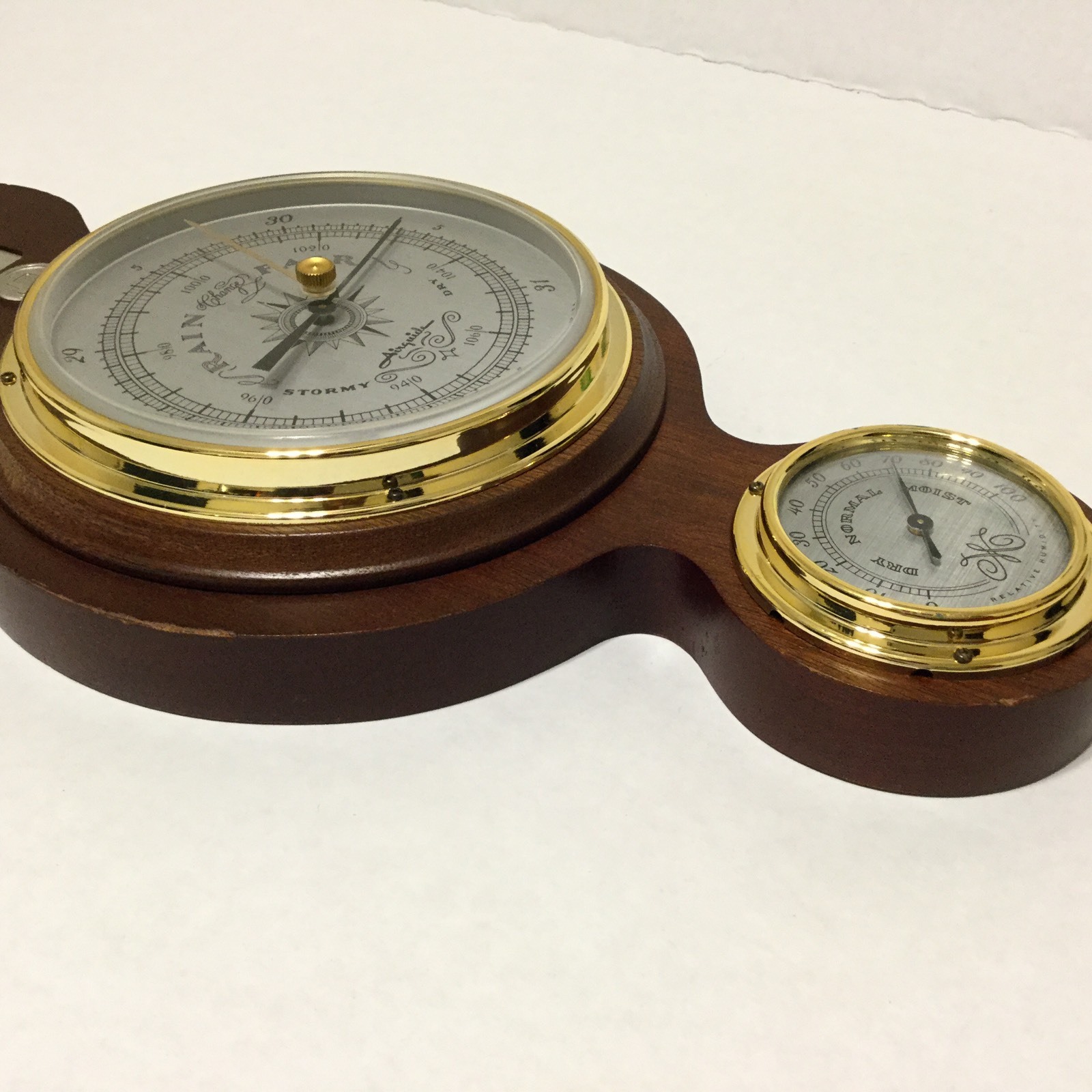 Vintage Airguide Banjo Barometer ATT AT&T BELL Advertising Wood Japan ...