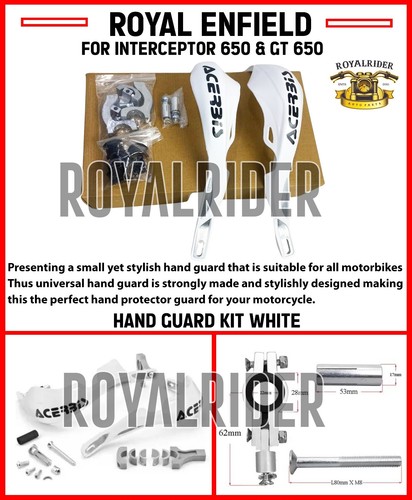 Royal Enfield - HAND GUARD KIT WHITE For GT 650 & INTERCEPTOR 650 | eBay