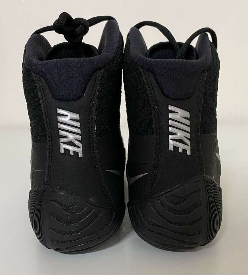 Nike Tawa Black Metallic Silver Mens Sz 10.5 Wrestling Boxing Shoes ...
